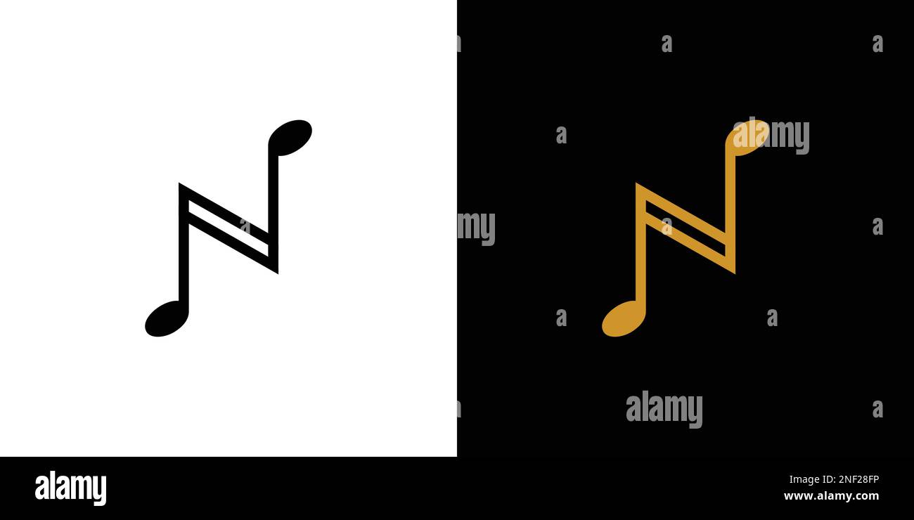 Modern and elegant N initials music logo design Stock Vector Image & Art - Alamy