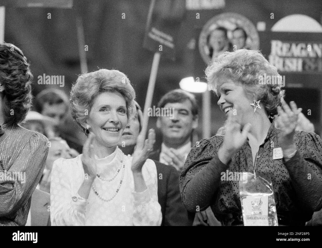 First Lady Nancy Reagan and President Reagan’s daughter Maureen Reagan ...