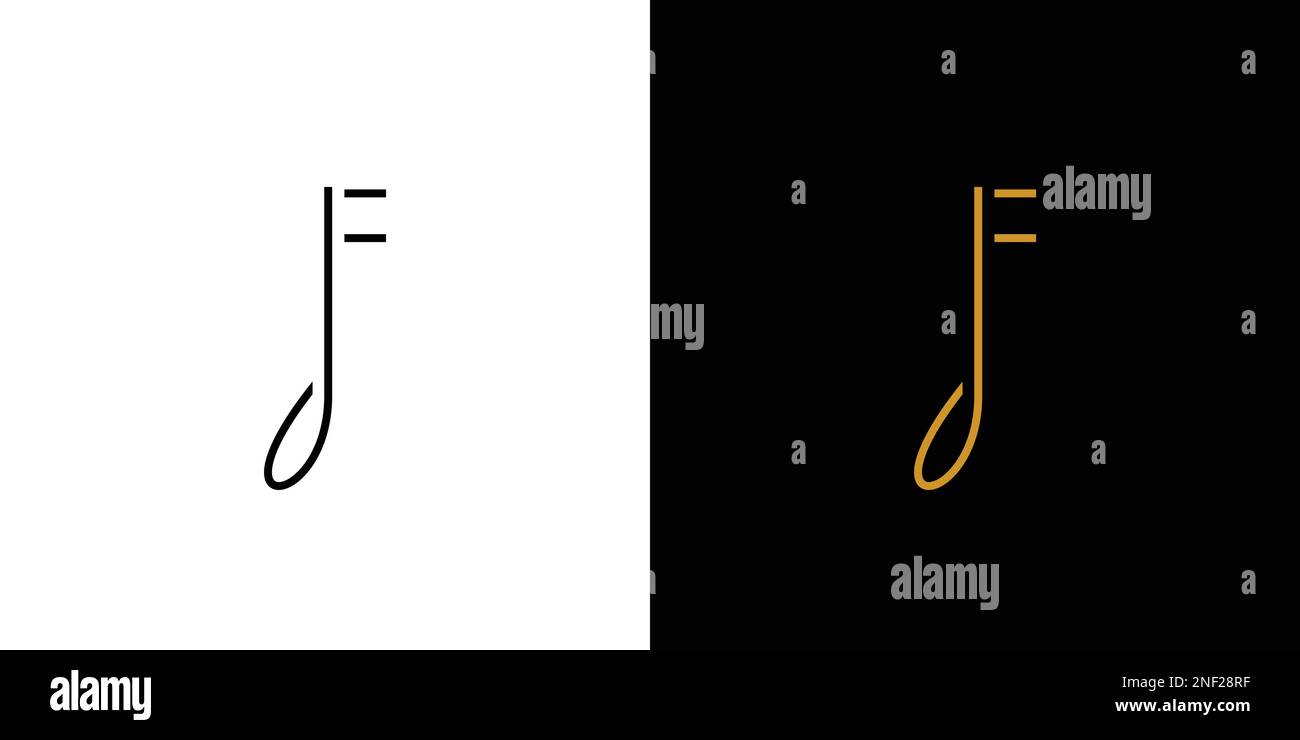 Modern and simple F initials music logo design Stock Vector Image & Art ...