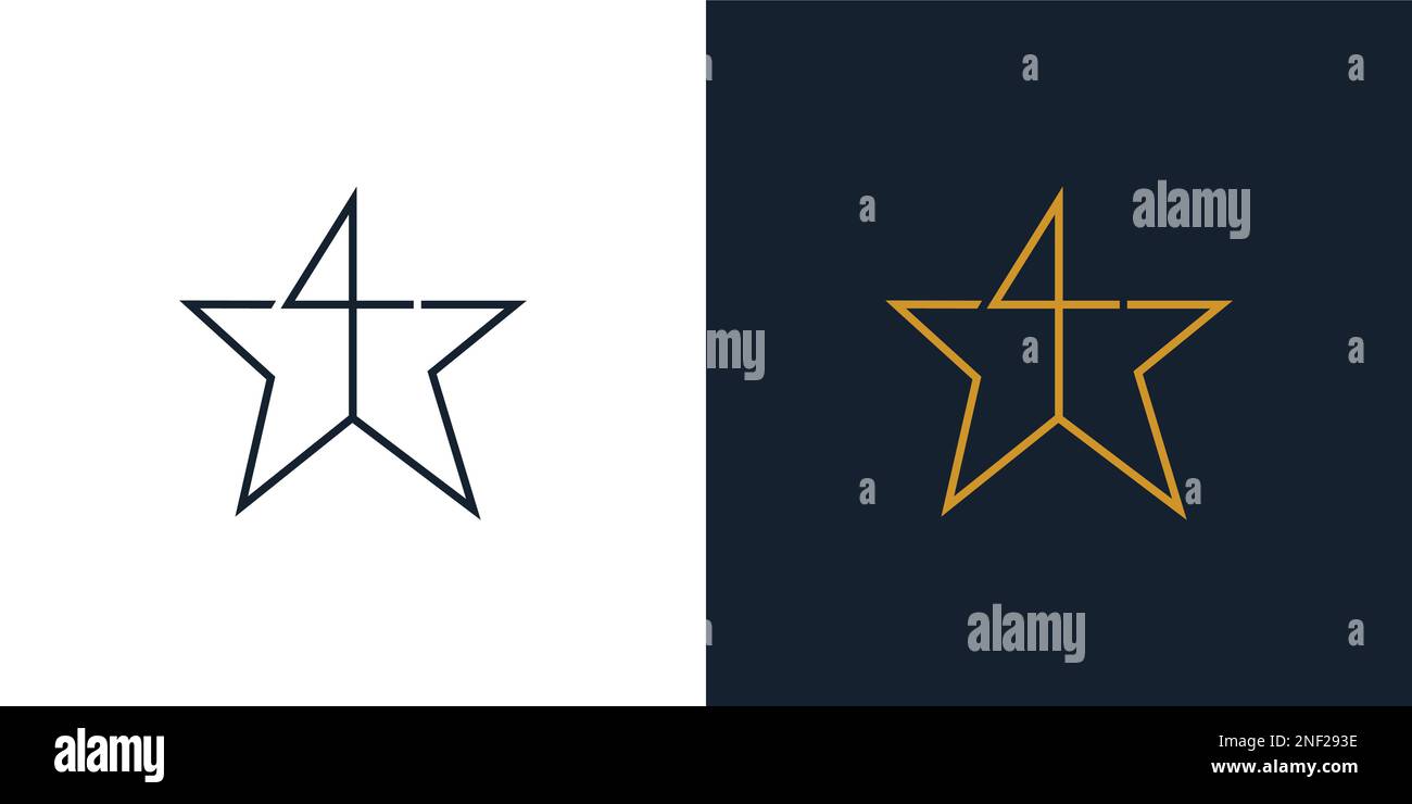 Modern and simple 4 star logo Stock Vector Image & Art - Alamy
