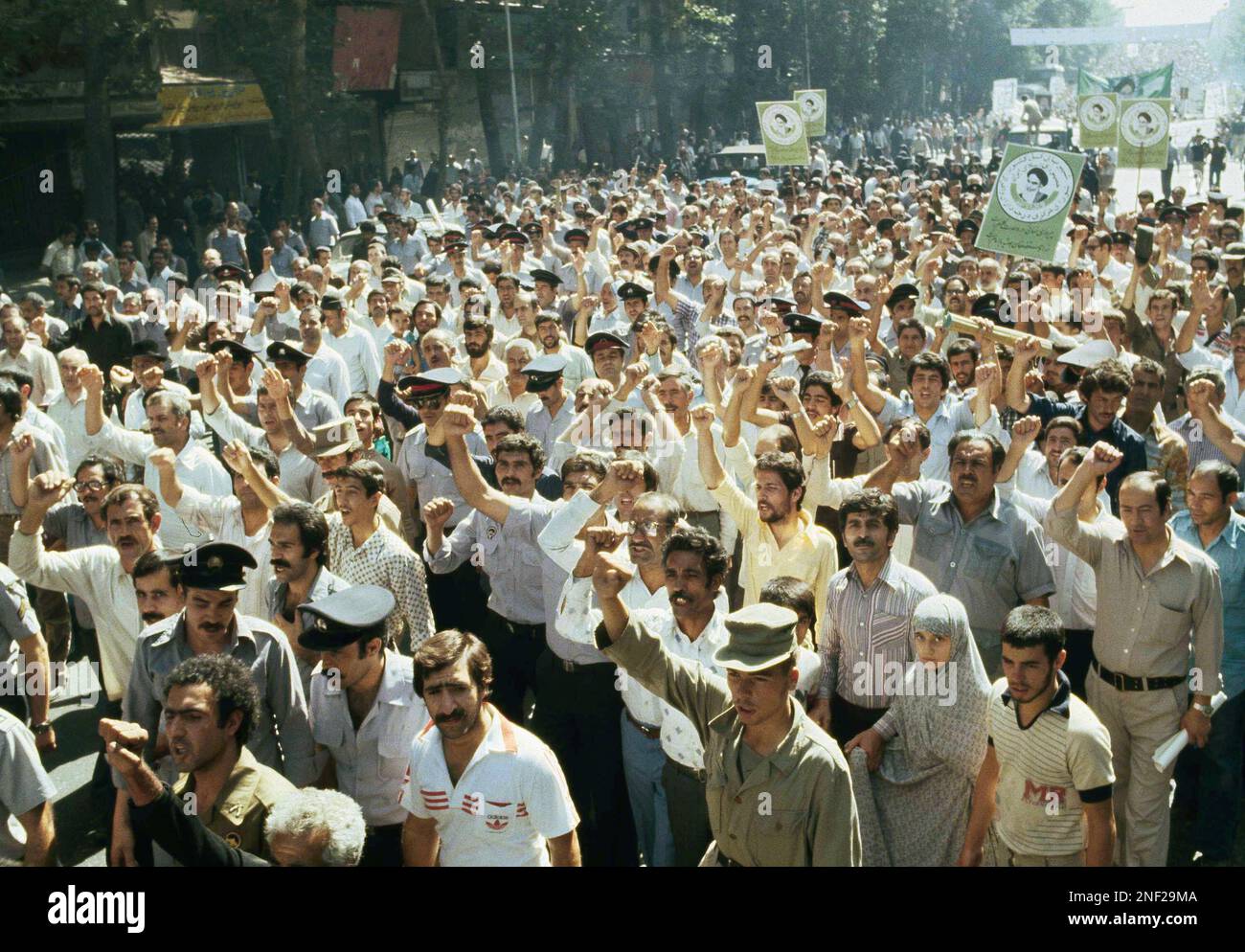 Iranians are shown demonstrating in downtown Tehran in 1980. (AP Photo ...
