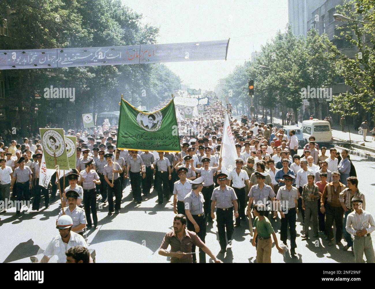 Iranians are shown demonstrating in downtown Tehran in 1980. (AP Photo ...