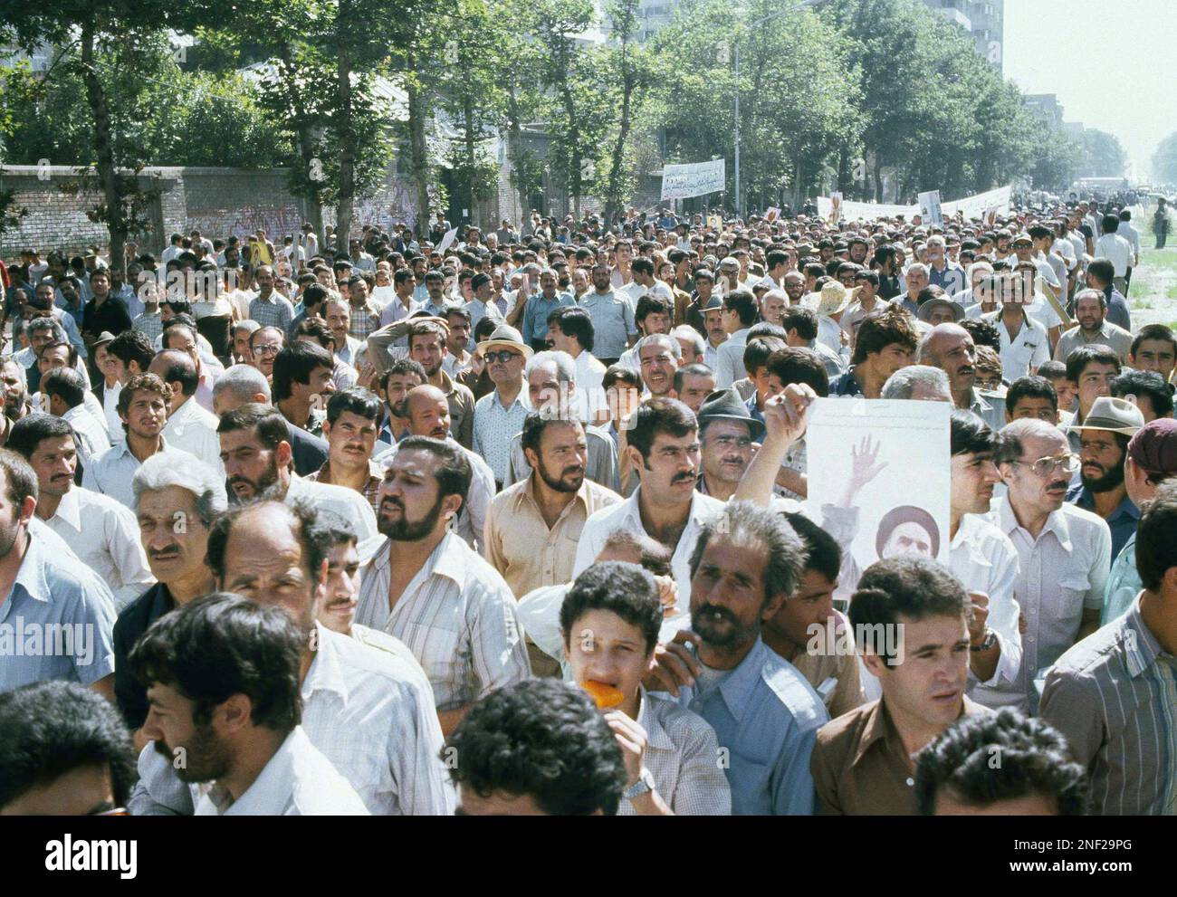 Iranians are shown demonstrating in downtown Tehran in 1980. (AP Photo ...