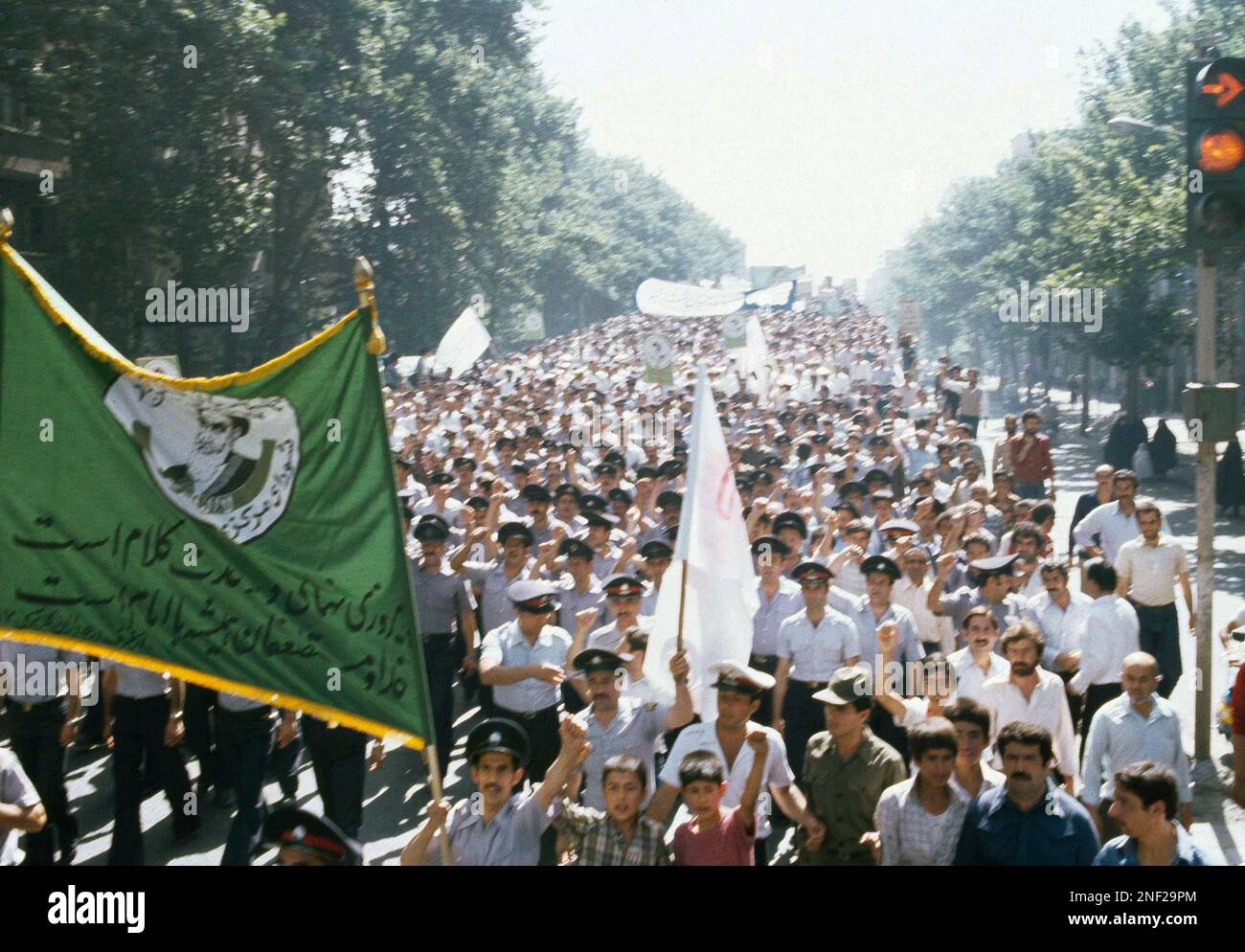 Iranians are shown demonstrating in downtown Tehran in 1980. (AP Photo ...