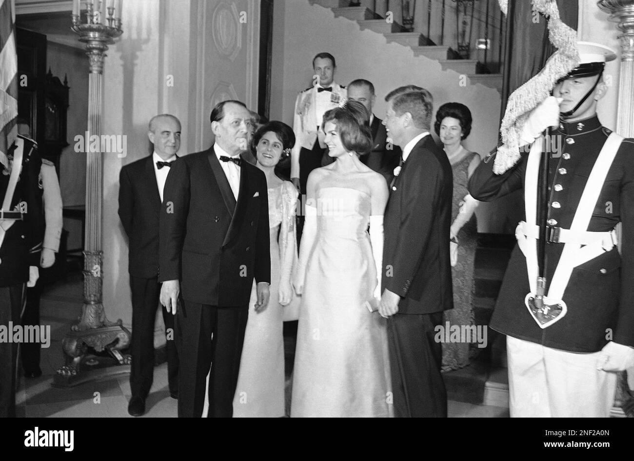 Andre Malraux, left, French Minister of Culture, gets a smile from ...