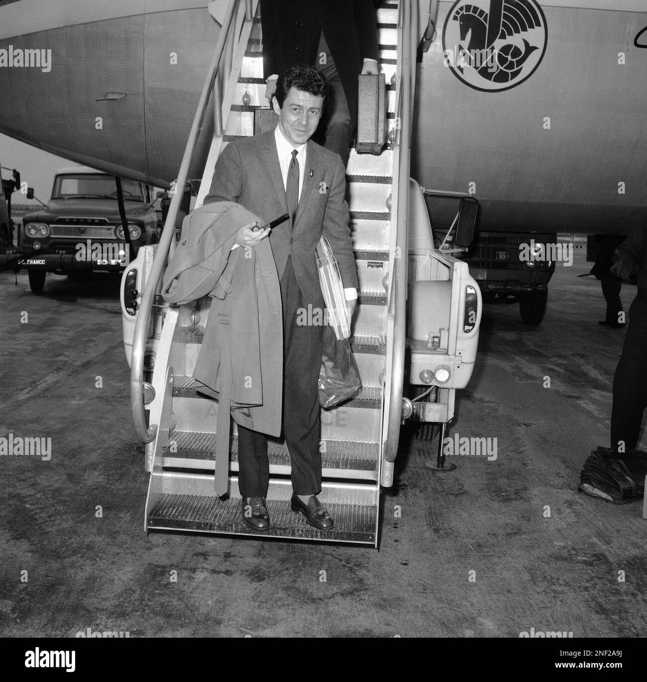 Singer Eddie Fisher on arrival at Kennedy International Airport in New ...