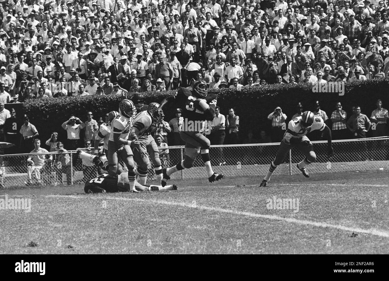 Washington Redskins’ Ray McDonald (32) appears to be walking on air as ...