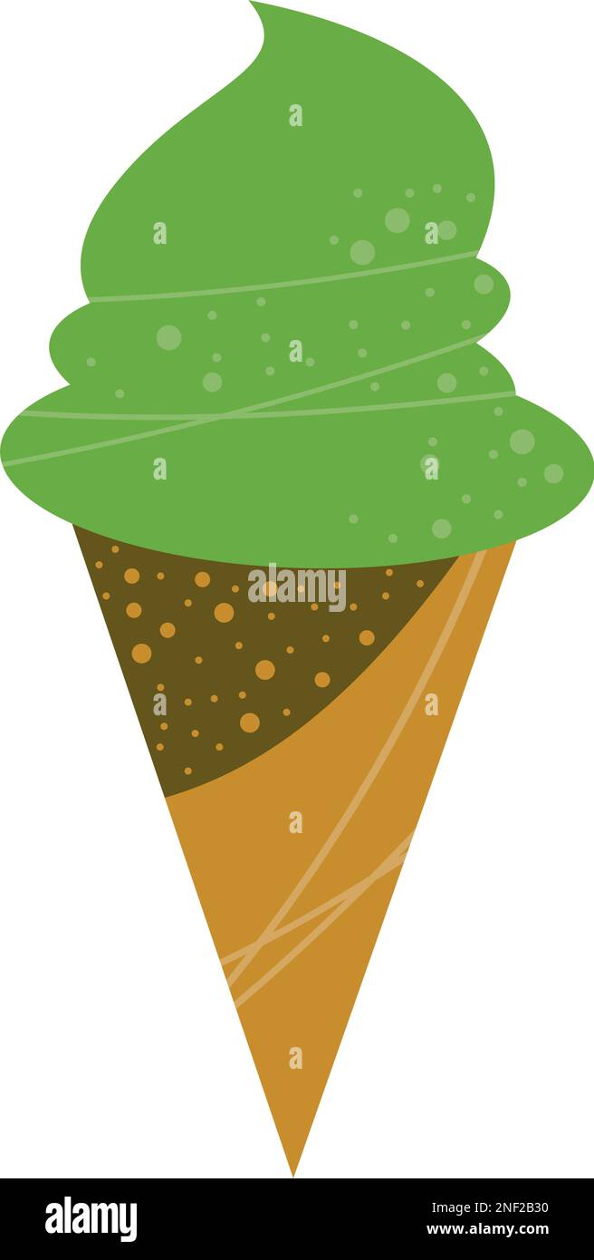 matcha ice cream Stock Vector Image & Art - Alamy