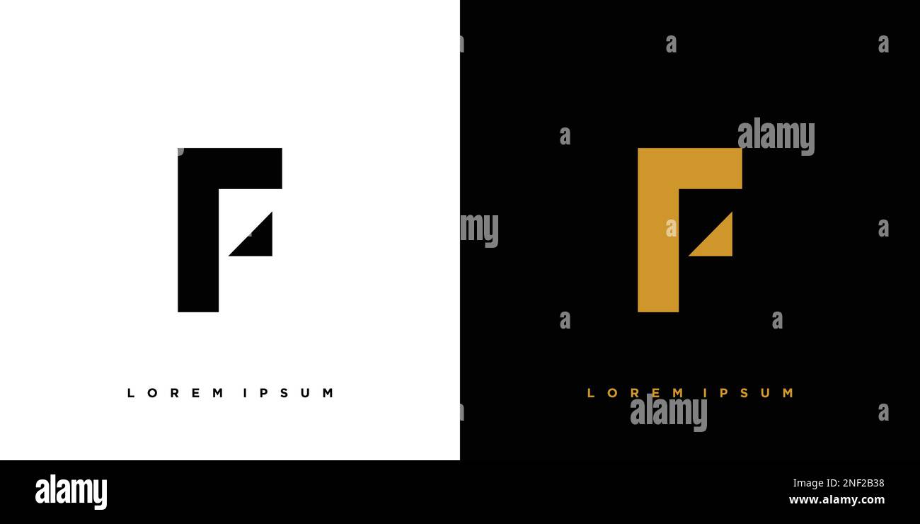 Modern and strong letter F initials logo design Stock Vector Image ...