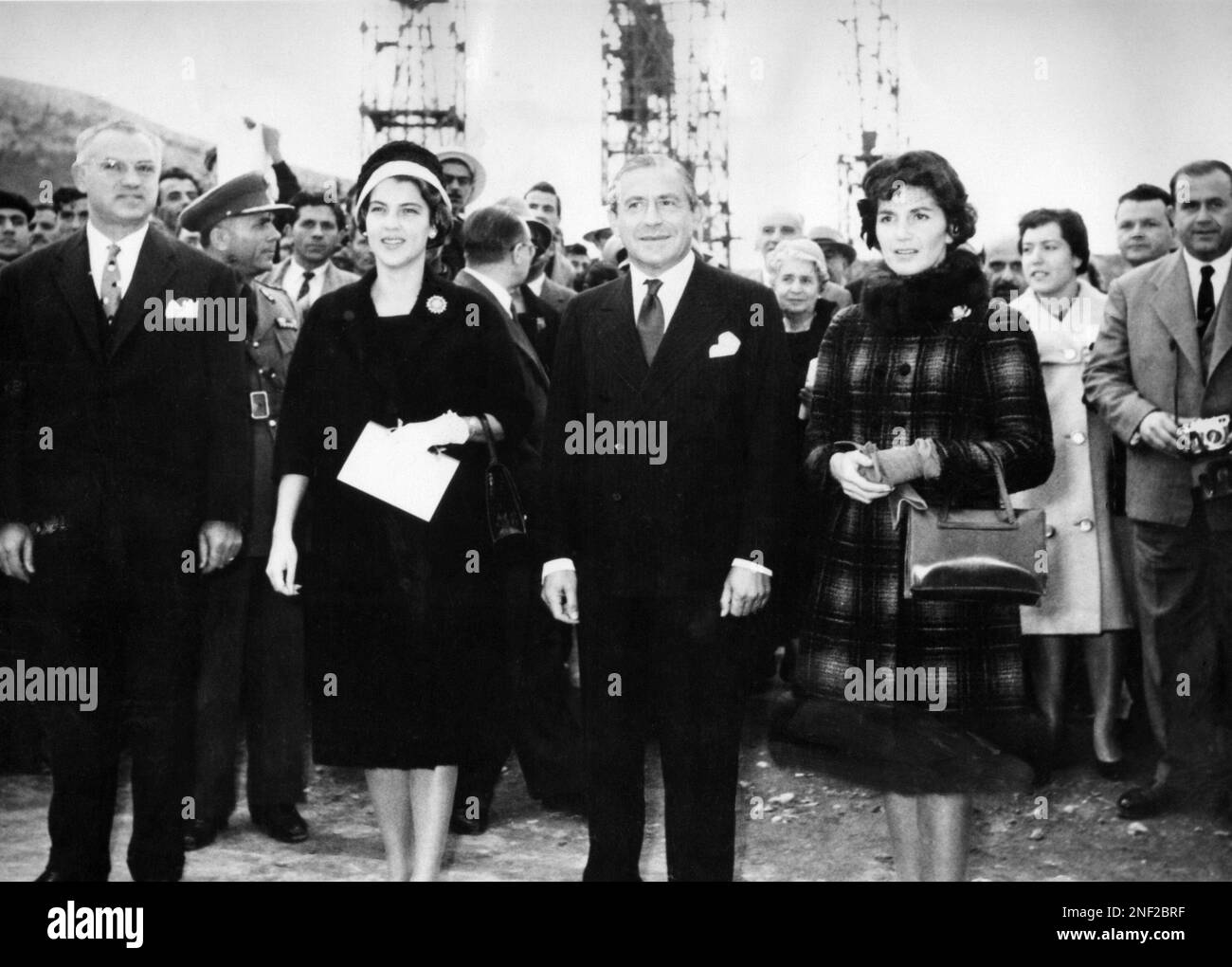 The launching party looks across Eleusis Bay near Athens on December 22 ...