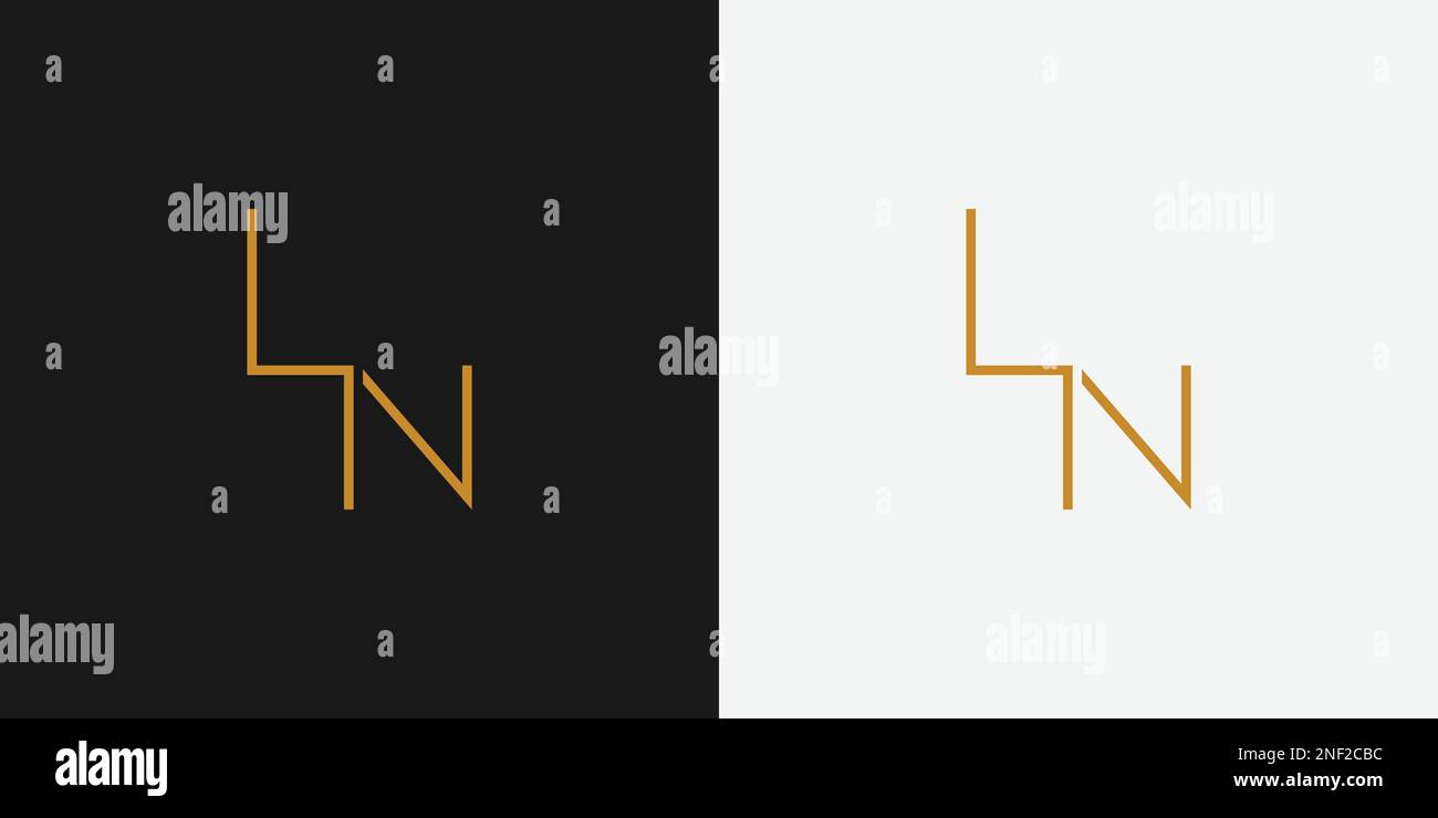 Modern and simple letter LN initials logo design Stock Vector Image ...