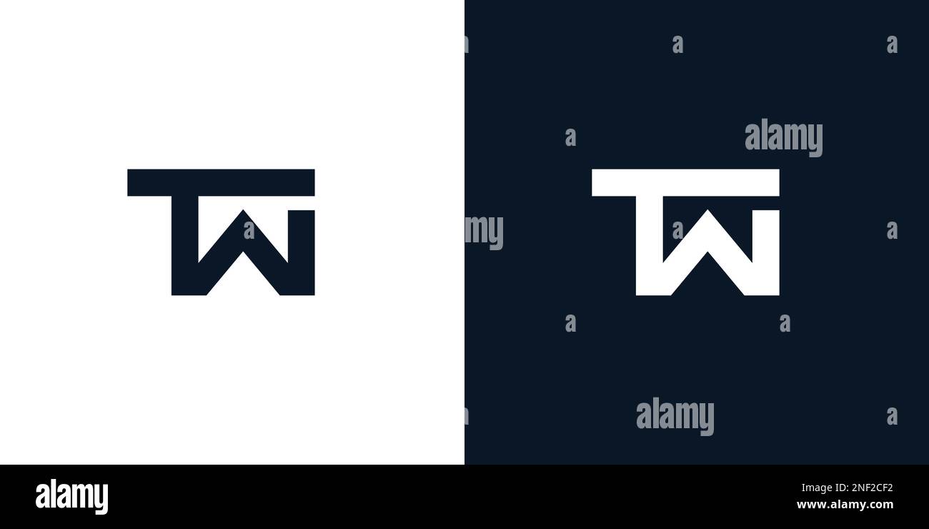 Tw logo design Stock Vector Images - Alamy