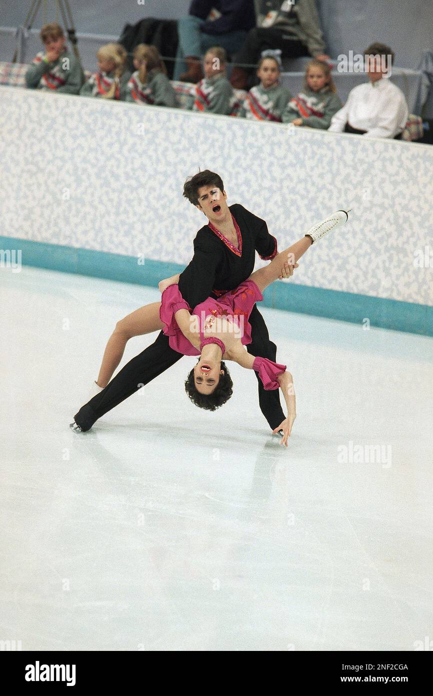 American figure skaters Elizabeth Punsalan of Sheffield Lake, Ohio, and ...