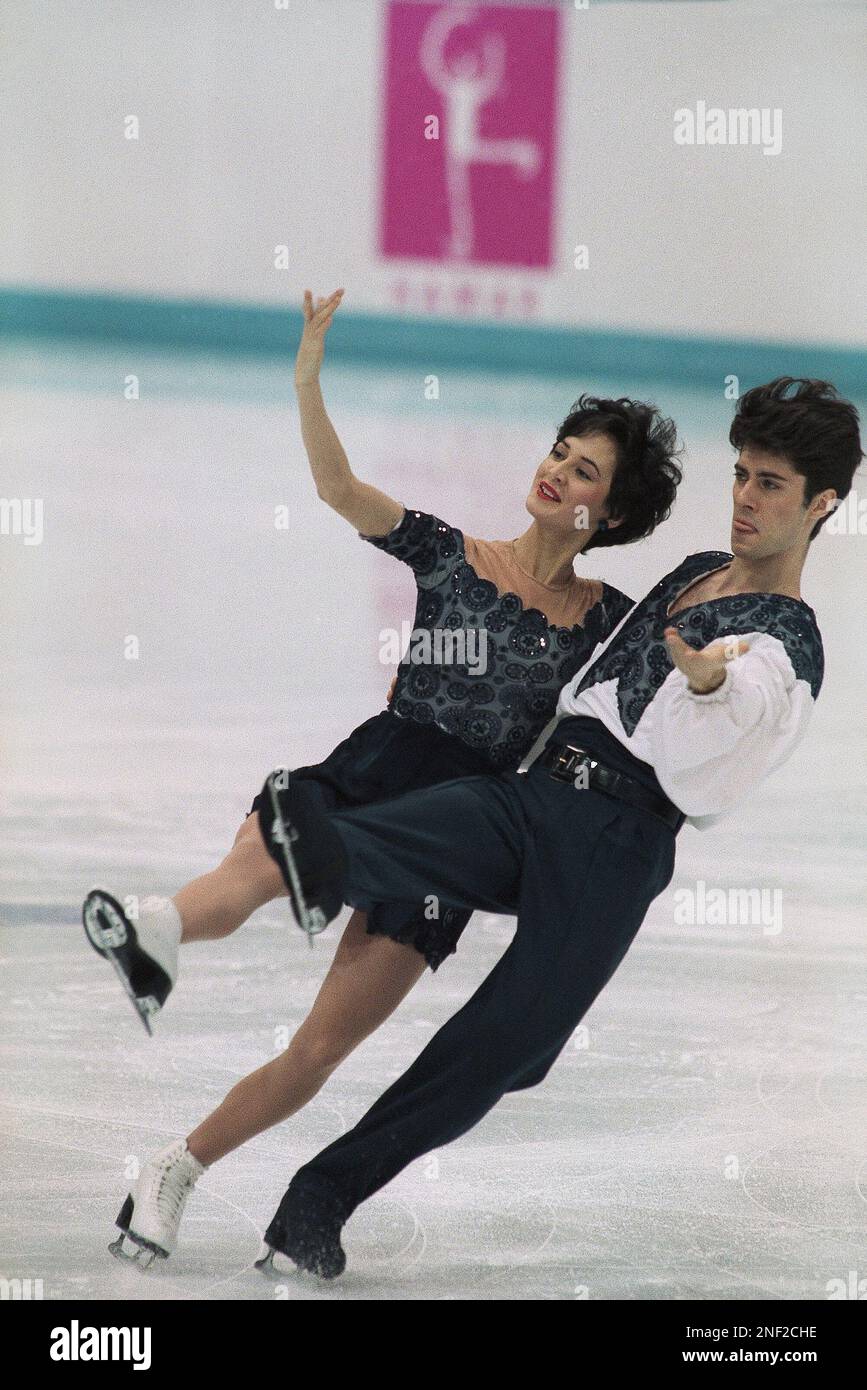 American figure skaters Elizabeth Punsalan, of Sheffield Lake, Oh., and ...