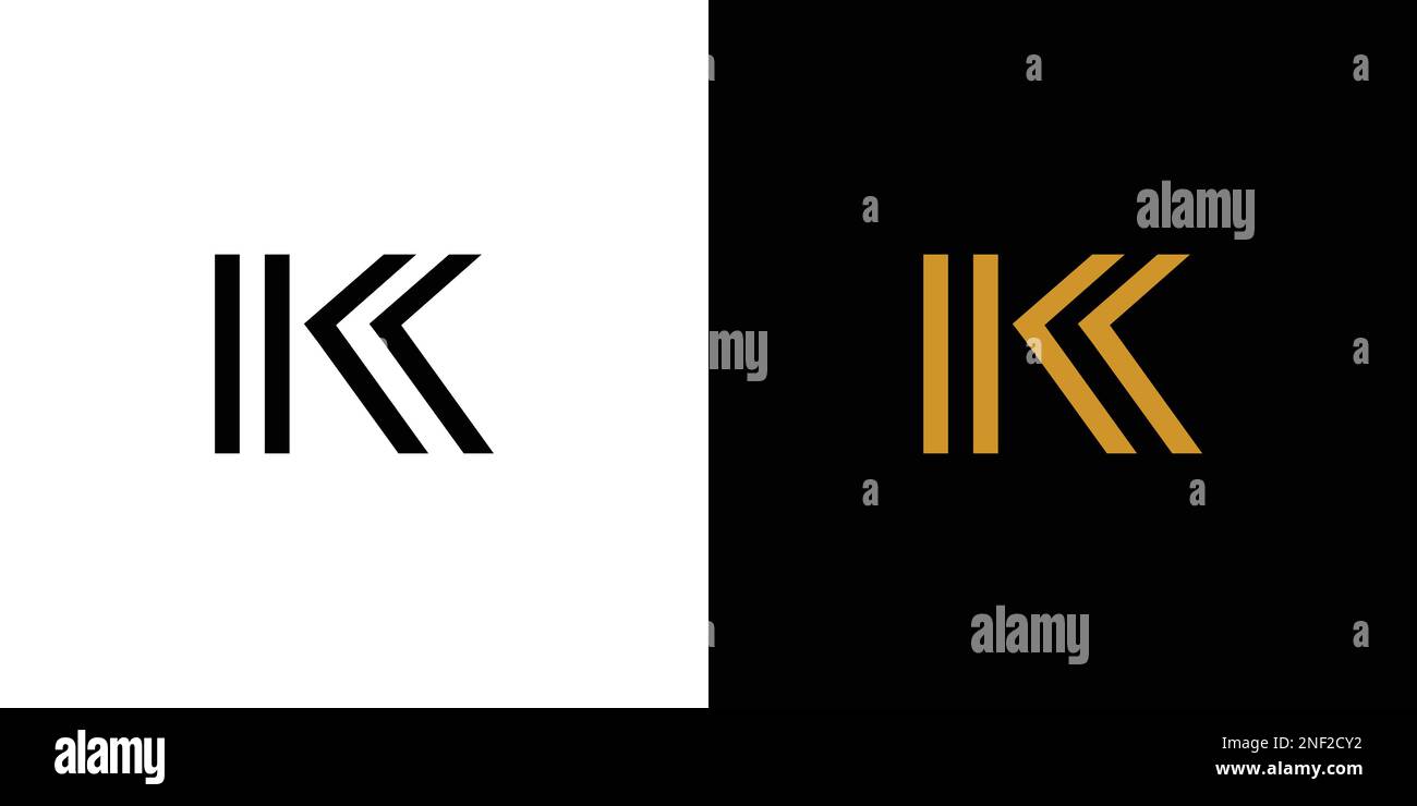 Modern and strong letter K initials logo design Stock Vector Image ...