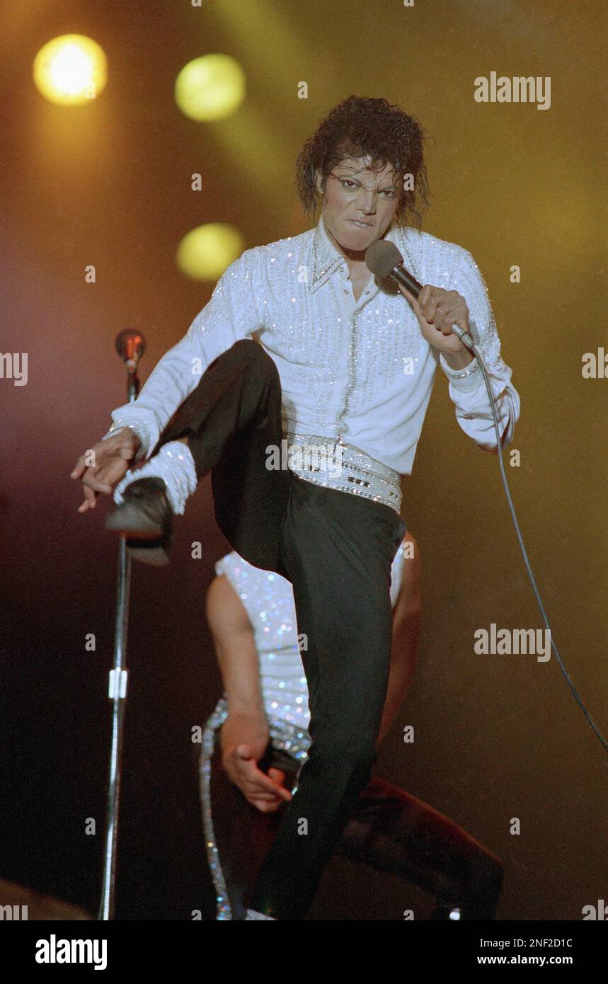 Michael Jackson of the Jackson Five performs at Dodger Stadium in Los ...