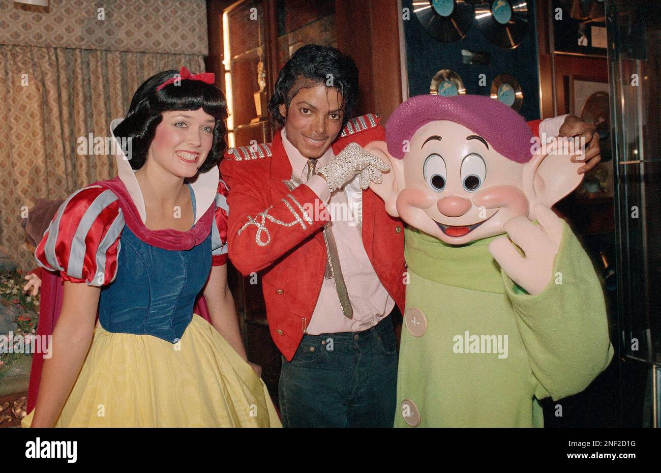Superstar Michael Jackson is surrounded by fantasy as he stands with ...