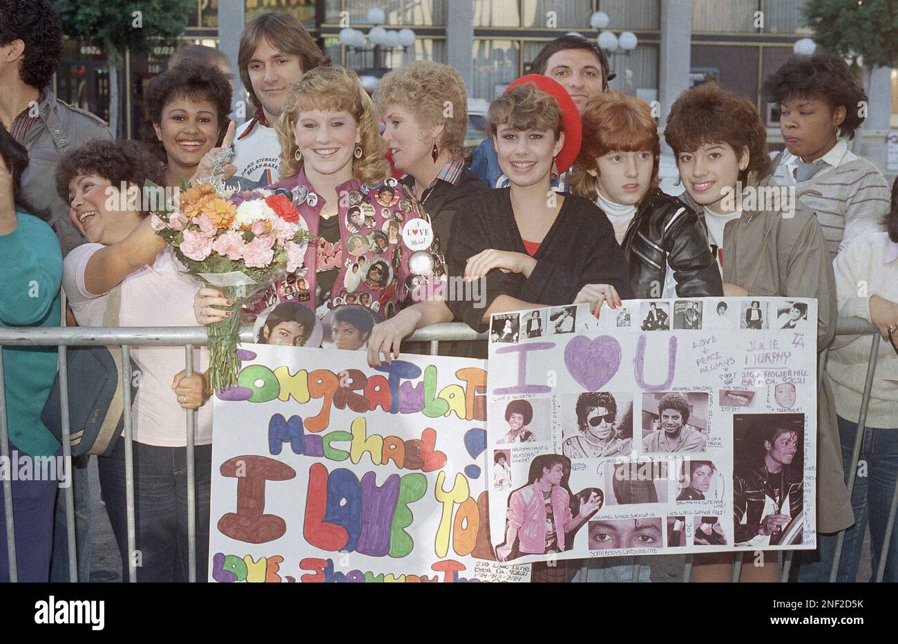 Fans attend Michael Jackson's Hollywood Walk of Fame ceremony on Nov ...