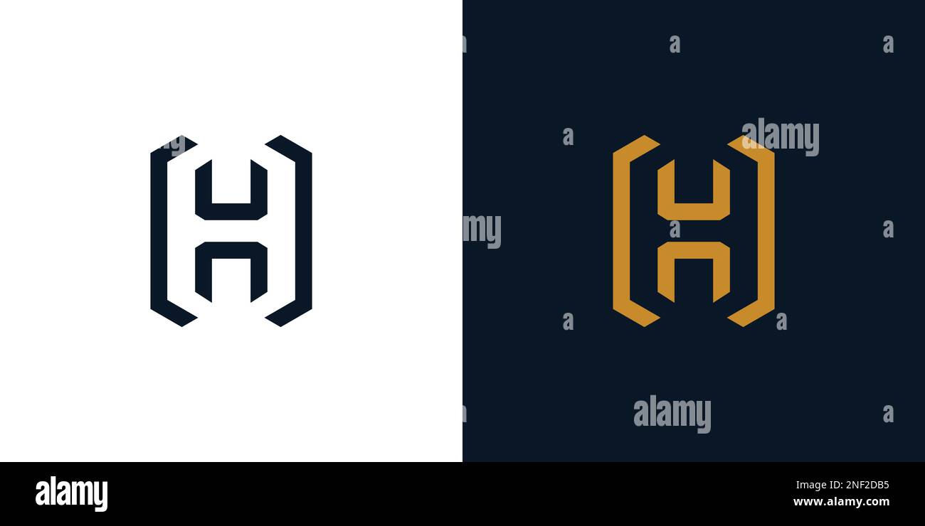 Modern and strong letter H initials logo design Stock Vector Image ...