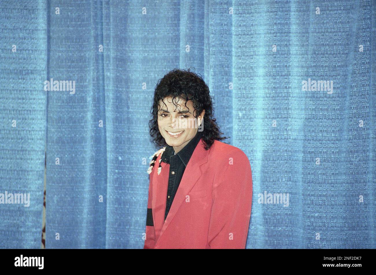 Michael Jackson is shown backstage at a Majestic theatre performance of ...