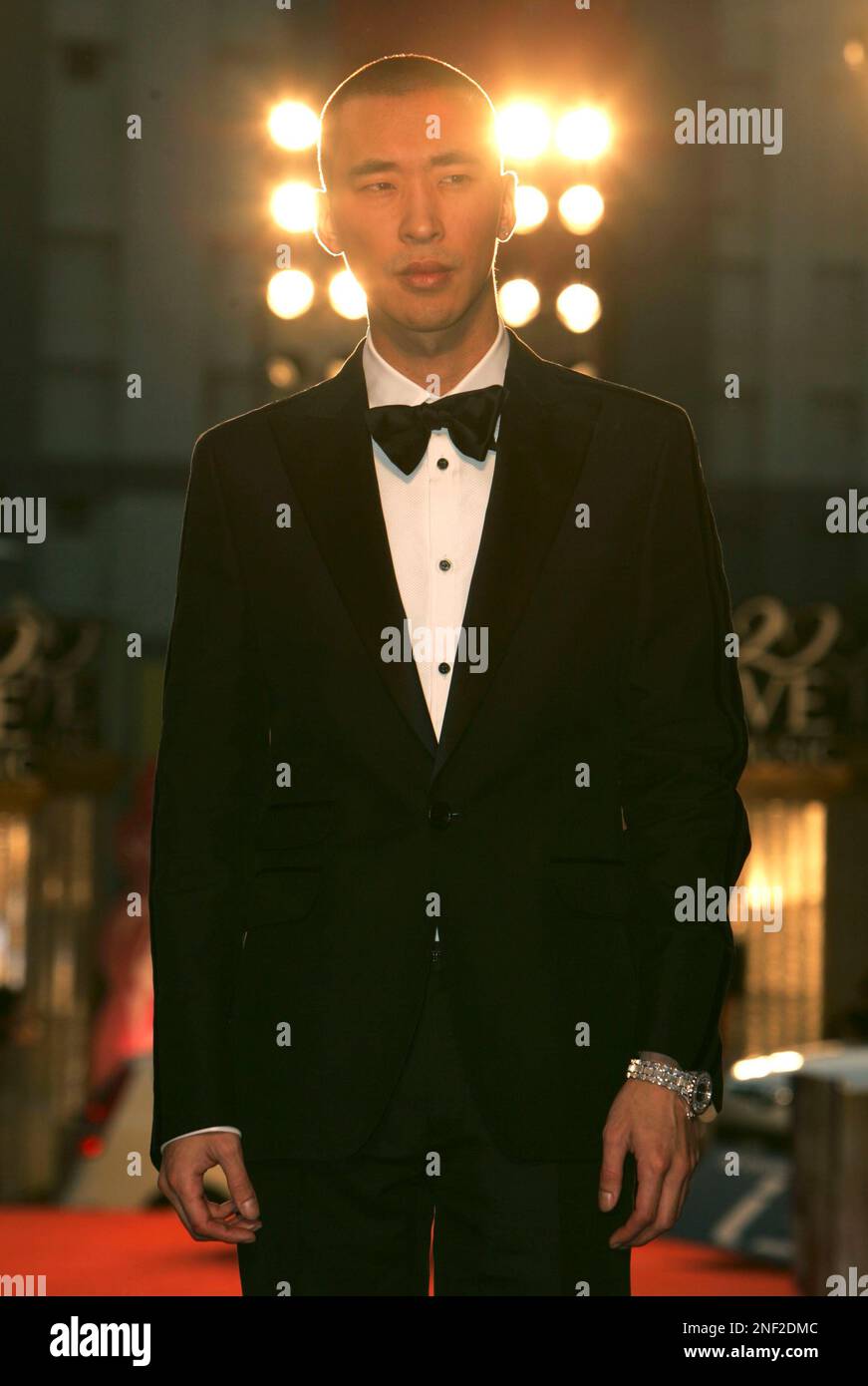 Taiwanese singer Stanley Huang arrives at the 20th Golden Melody Awards ...