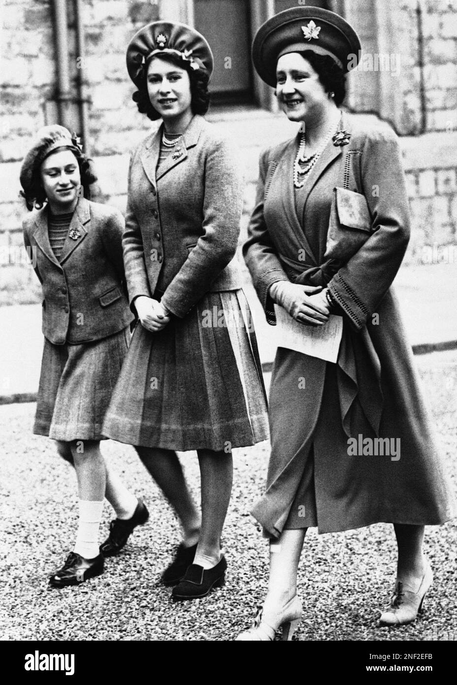 Princess Elizabeth, center, Heiress to the English Throne, is pictured ...