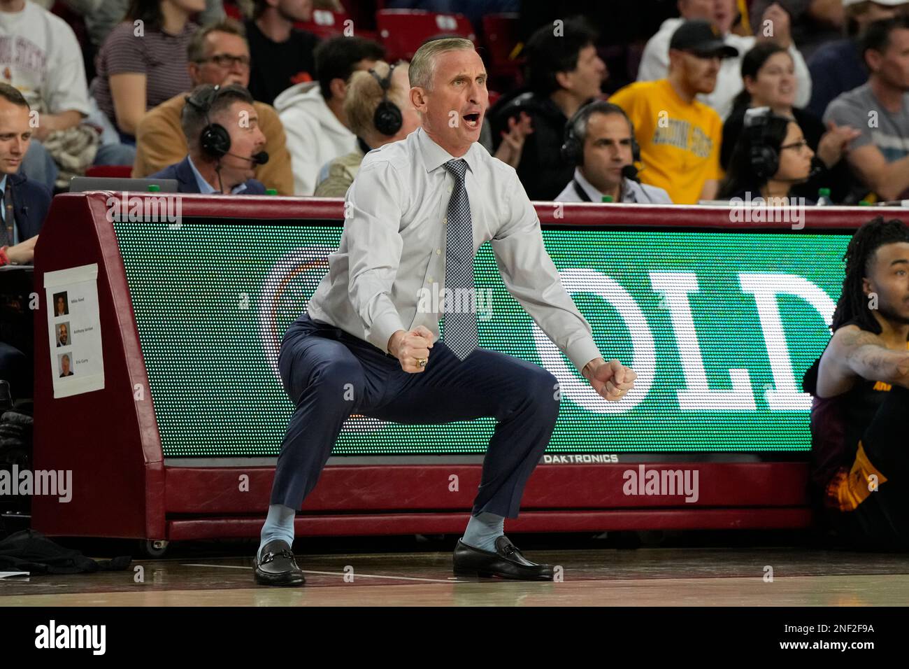 Arizona State head coach Bobby Hurley during the first half of an NCAA ...