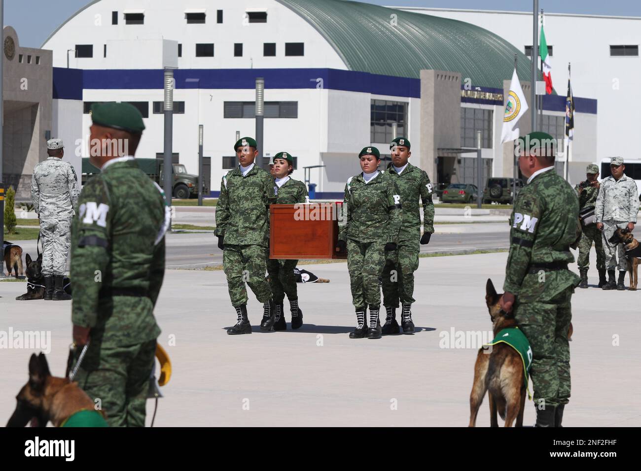 February 16, 2023, Mexico City, Mexico: Military, perform a tribute to ...