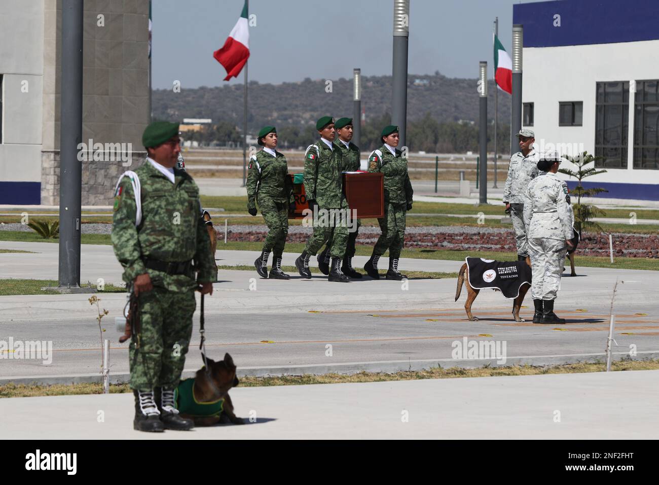 February 16, 2023, Mexico City, Mexico: Military, perform a tribute to ...