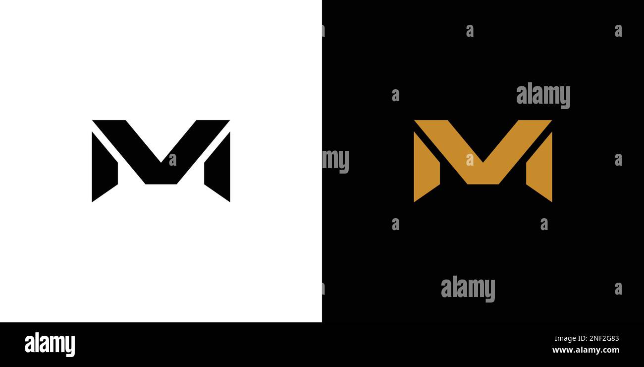 Modern and strong letter M initials logo design Stock Vector Image ...