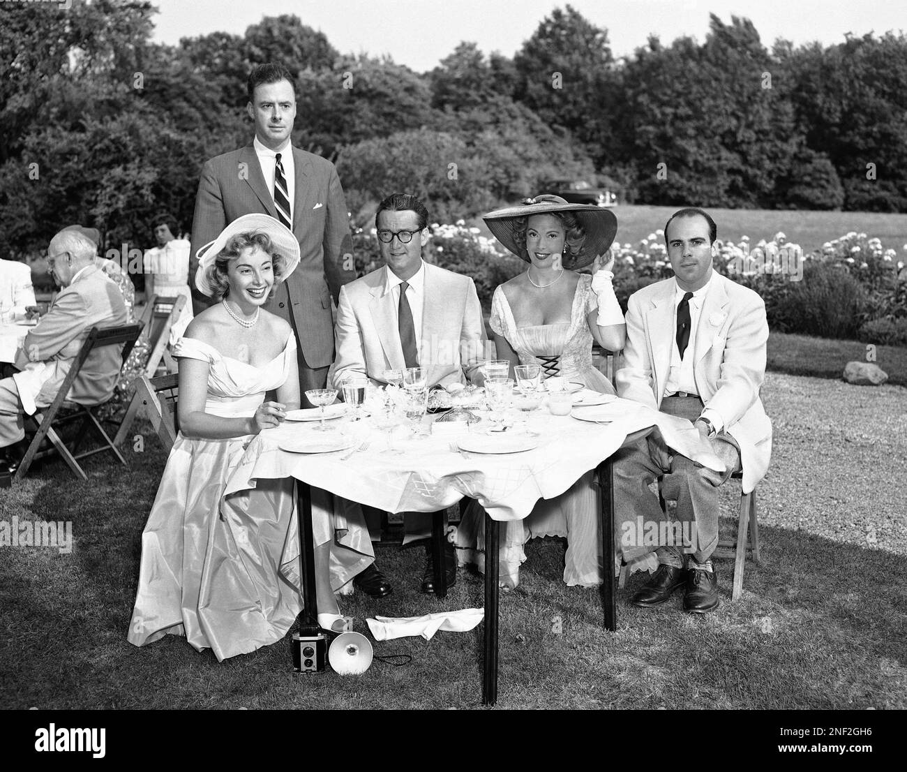 From left to right: actress Audrey Meadows, Edward Cotter, standing ...