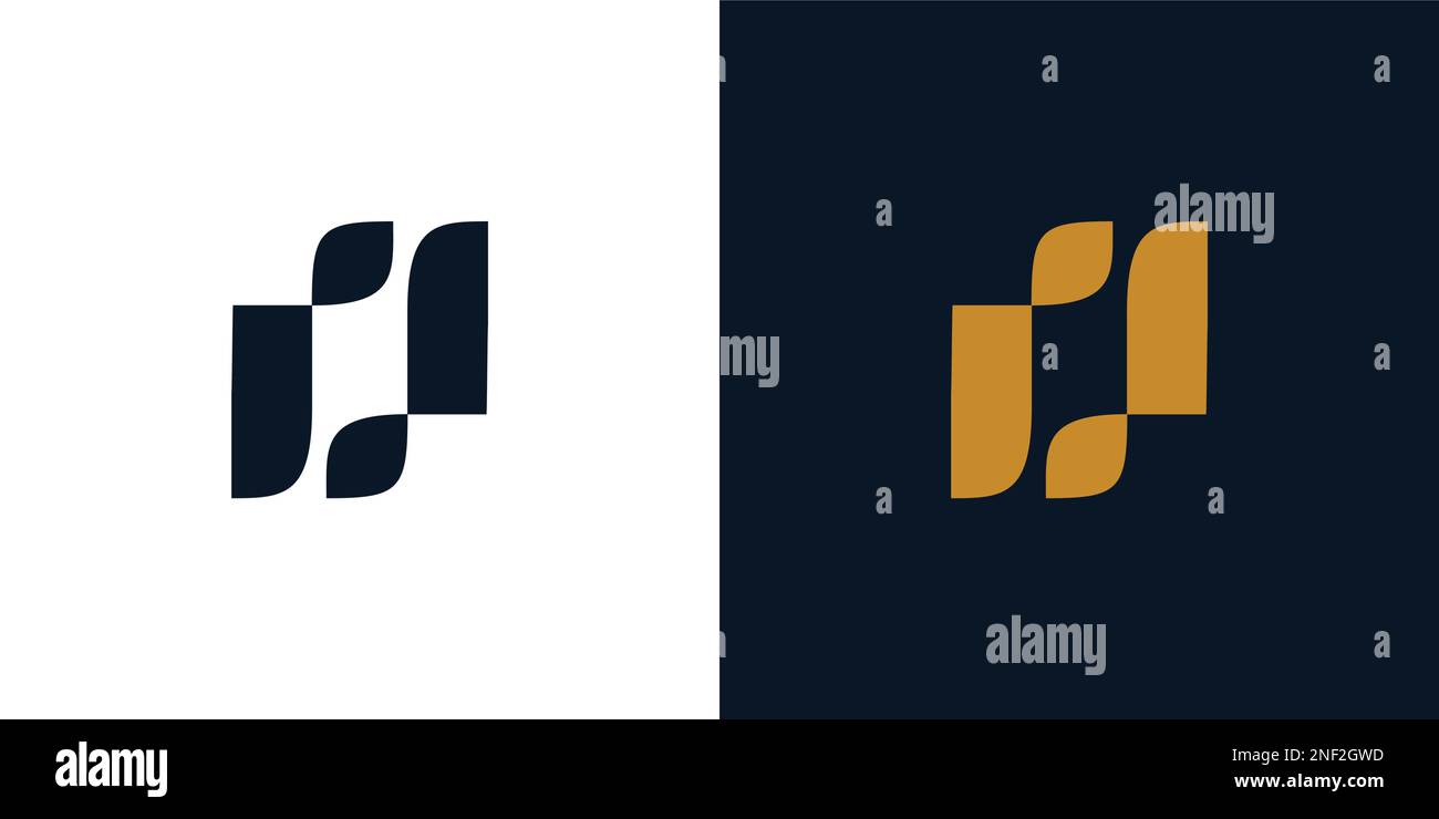 modern and unique letter RJ initials logo design Stock Vector Image ...