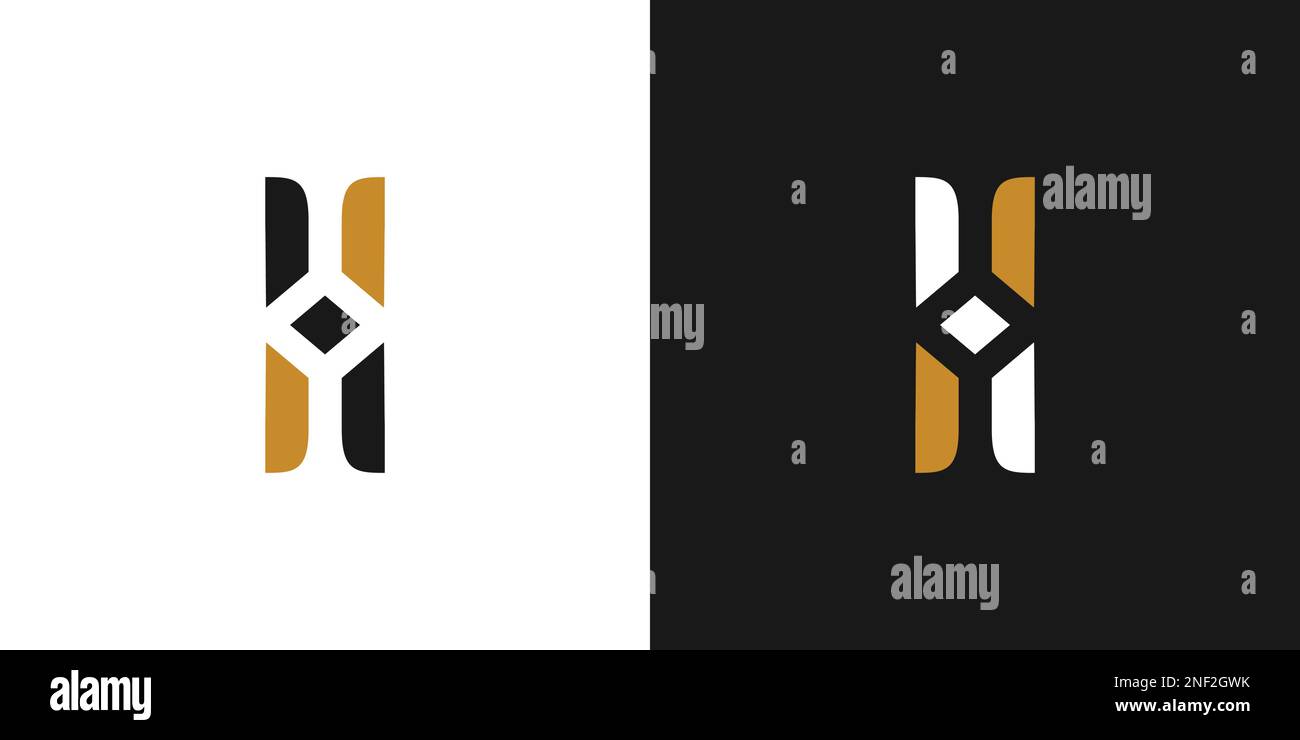 modern and unique letter H initials logo design Stock Vector Image ...