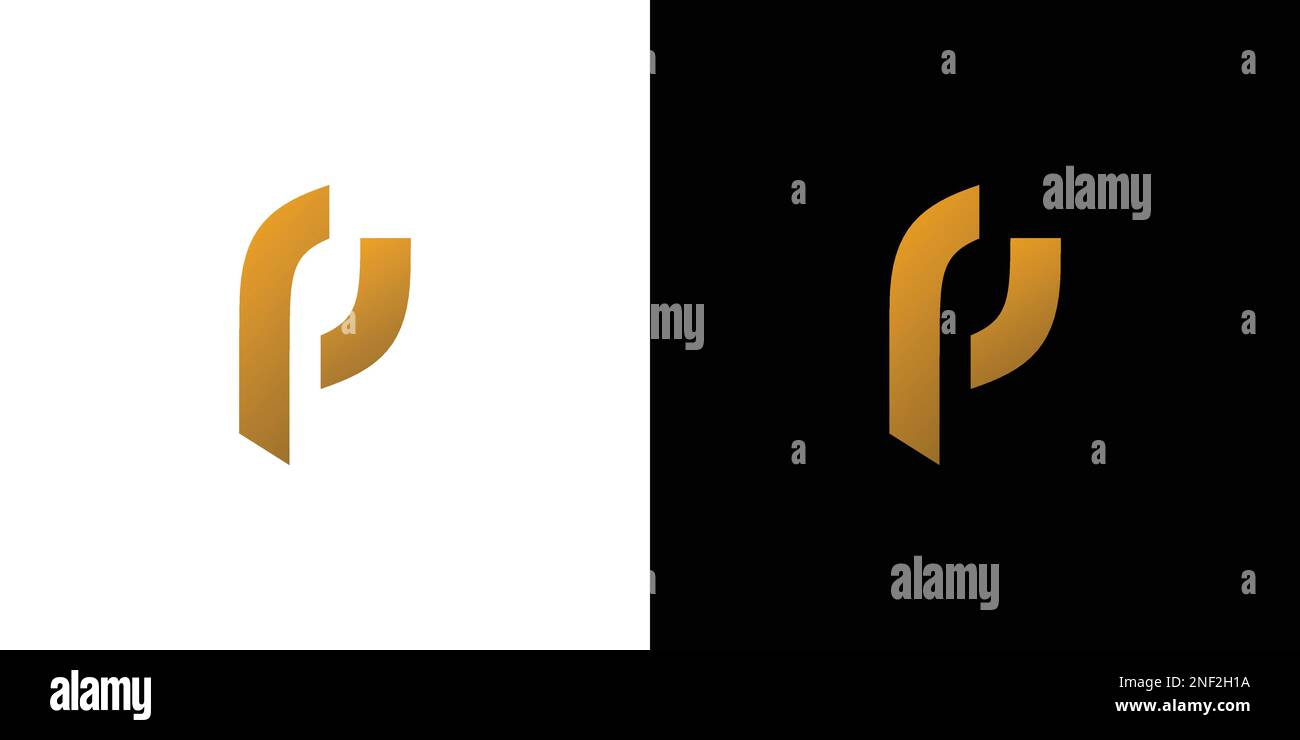 Modern and unique letter P initials logo design Stock Vector Image ...