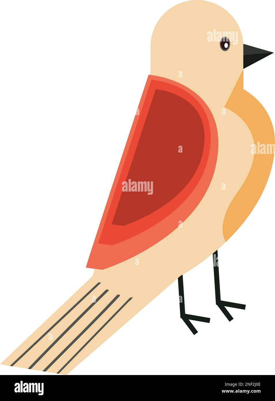 red and beige bird Stock Vector Image & Art - Alamy