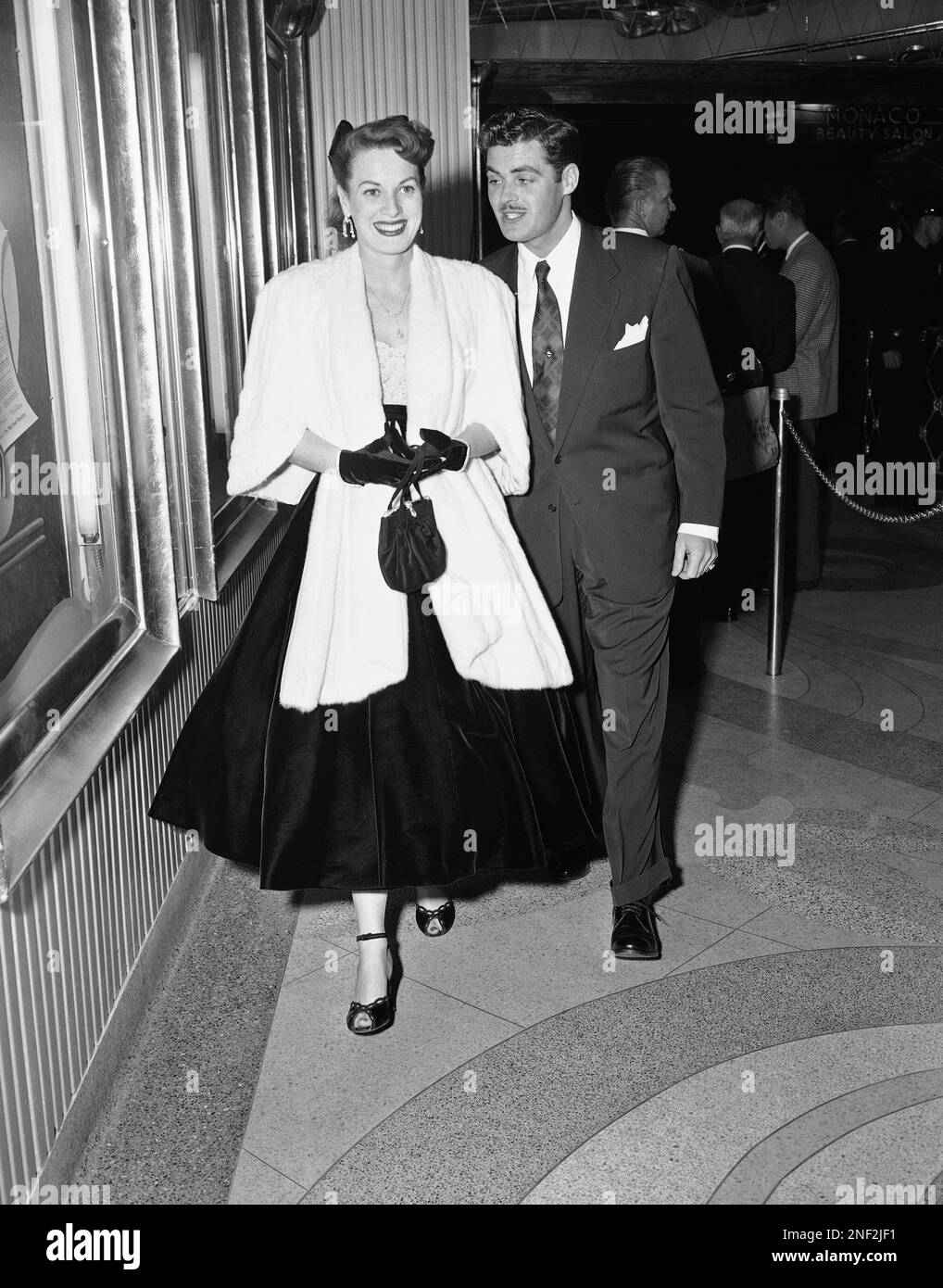 Actress Maureen O'Hara and her brother Charles Fitzsimons arrive for ...