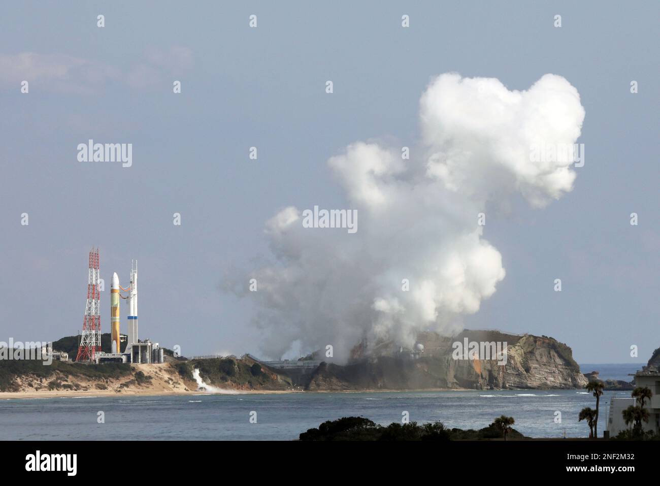 Smoke of ignition at the Japan Aerospace Exploration Agency (JAXA)'s ...