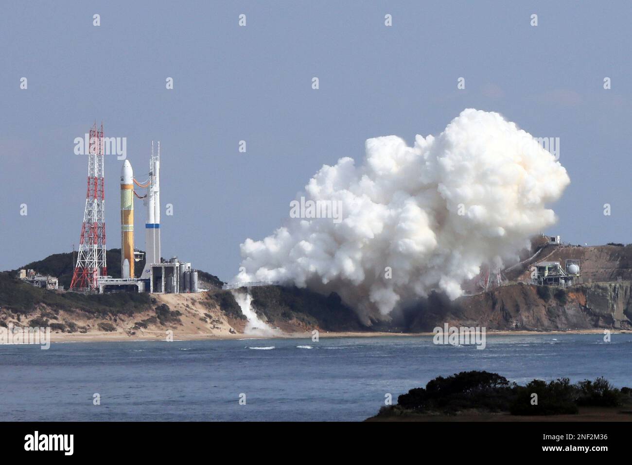 Smoke of ignition at the Japan Aerospace Exploration Agency (JAXA)'s ...