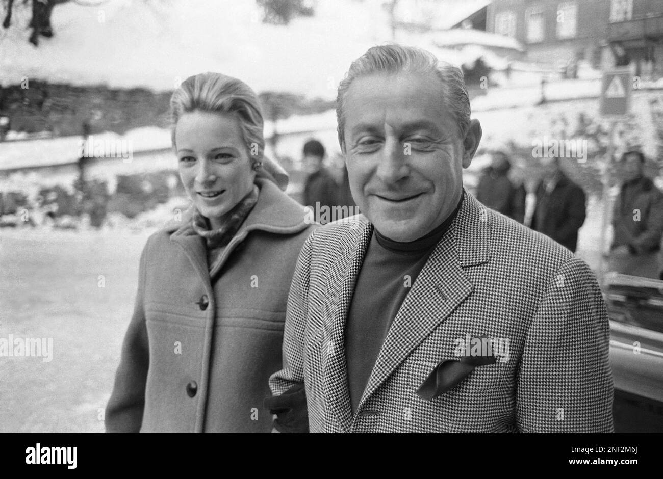 Greek shipping millionaire Stavros Niarchos with his bride, Charlotte ...