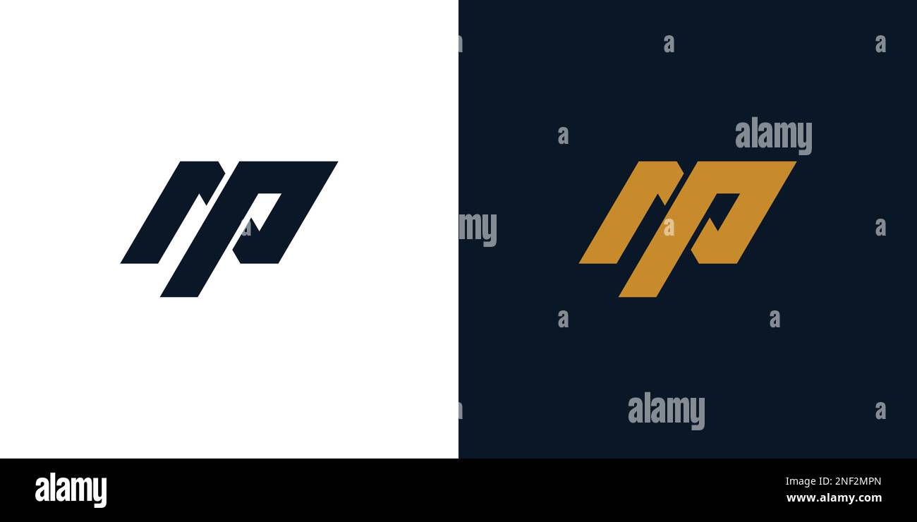 Modern and unique NP logo design Stock Vector Image & Art - Alamy