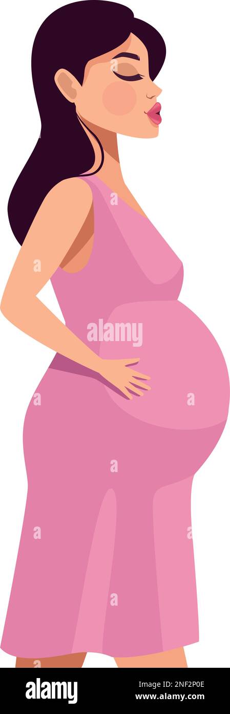 Beautiful pregnant woman baby Stock Vector Images - Alamy