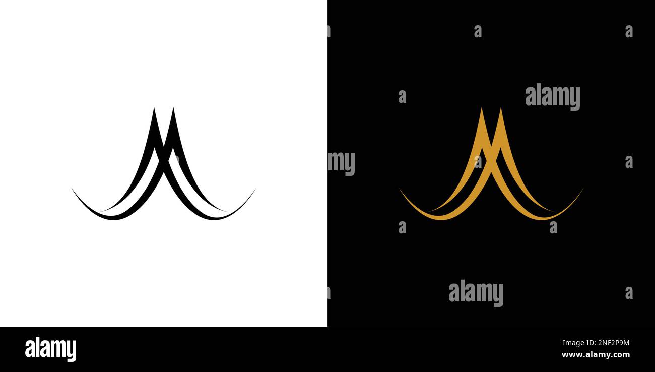 Simple and unique letter M initials logo design Stock Vector Image ...