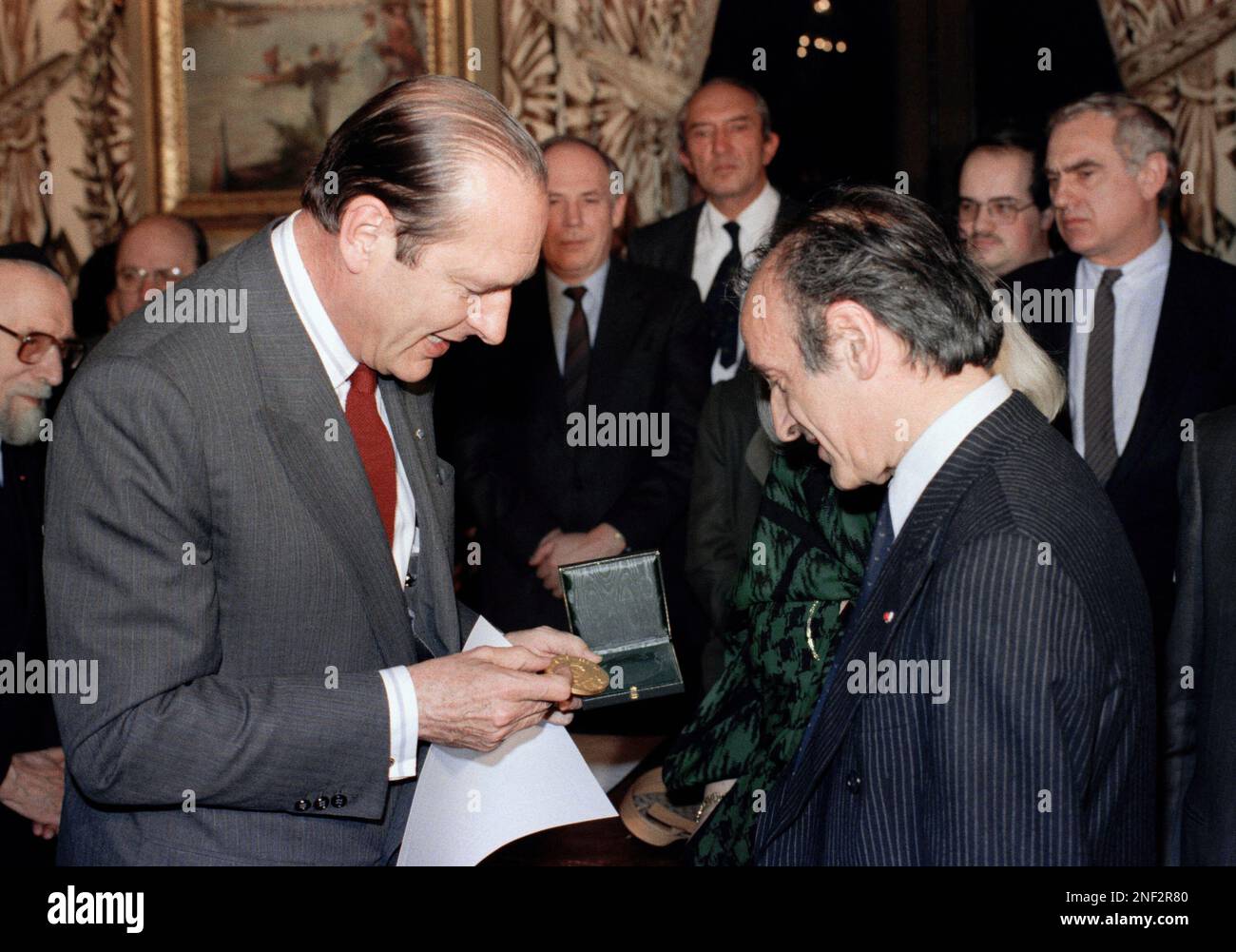 Paris Mayor Jacques Chirac, left, shows Nobel Prize winning, Jewish ...