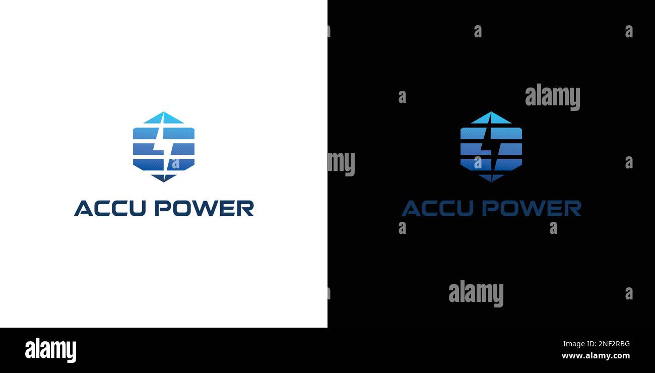 Unique and powerful accu power logo design 2 Stock Vector Image & Art ...
