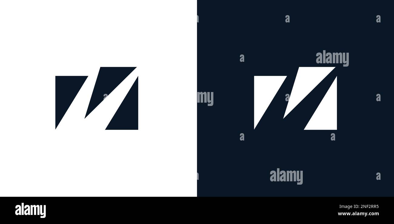 Unique and strong letter M initials logo design Stock Vector Image ...