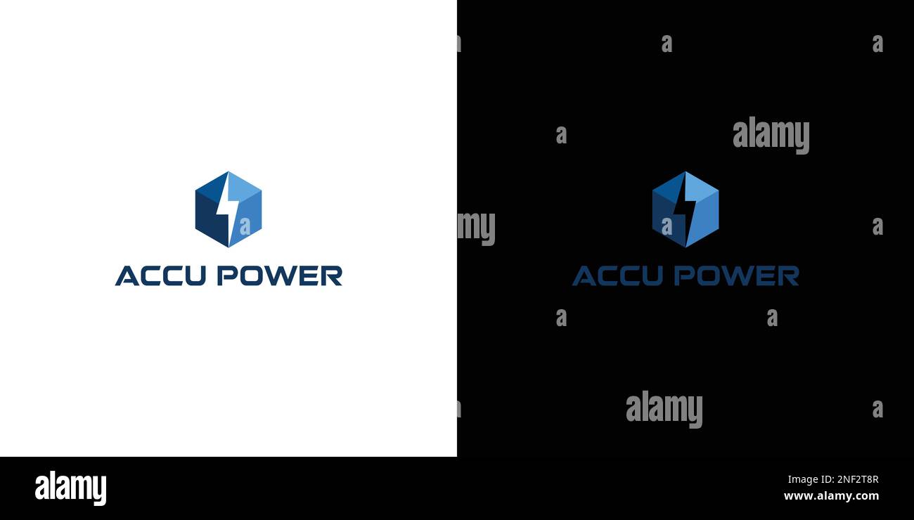 Unique and powerful accu power logo design 4 Stock Vector Image & Art ...