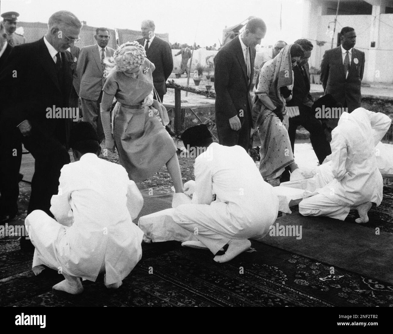 Britain's Queen Elizabeth II and her husband, the Duke of Edinburgh ...