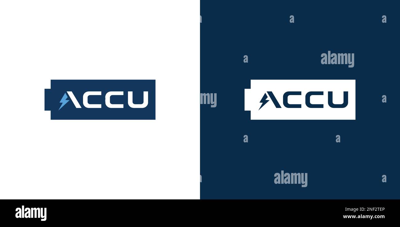 Unique and powerful accu power logo design 5 Stock Vector Image & Art ...