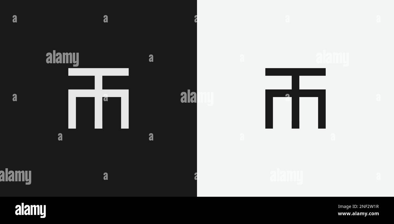 SImple and unique letter TM initials logo design Stock Vector Image ...