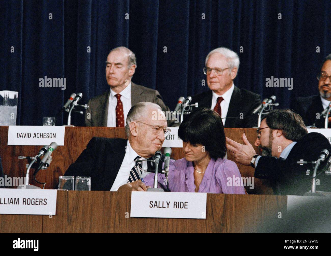 William Rogers, chairman of the presidential commission investigating ...